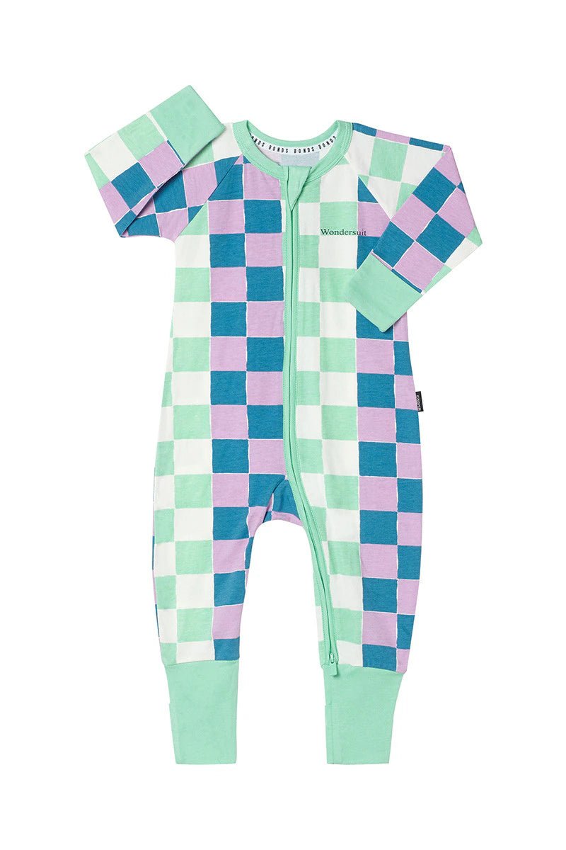 BONDS ZIPPY WONDERSUIT LONG SLEEVE - Checked Out – Kids Outlet Online