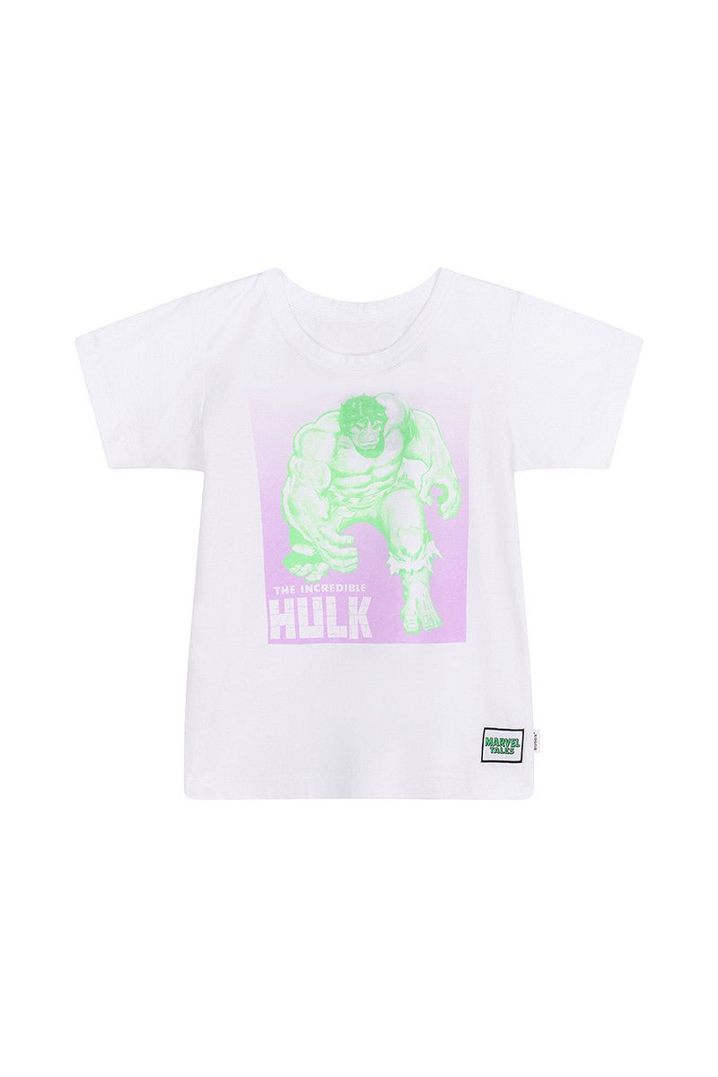 BONDS MARVEL KIDS CREW TEE - The Incredible Hulk White – Kids Outlet Online